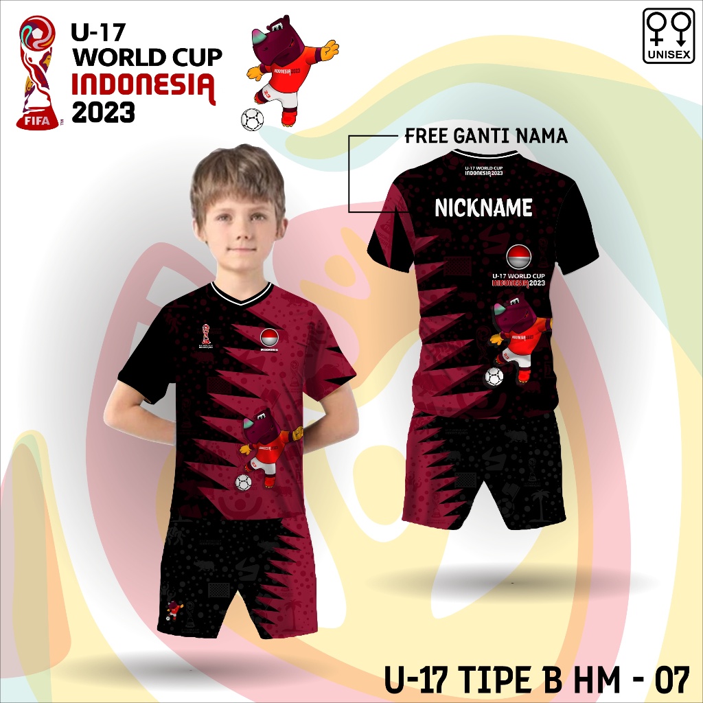 Jual Setelan jersey piala dunia u 17 2023 anak kaos baju timnas indonesia u17 c Best Seller ...