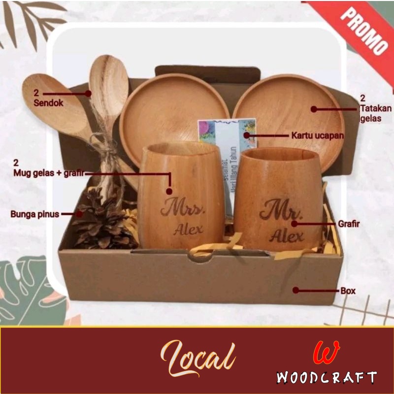 Jual Woodcraft HARGA PROMO!! Gelas Mug Kayu Unik / Gelas Custom Kayu ...