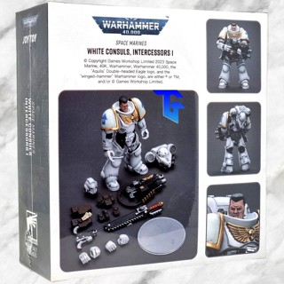 Jual JOYTOY 1/18 Warhammer 40K Space Marines White Consuls - Captain ...