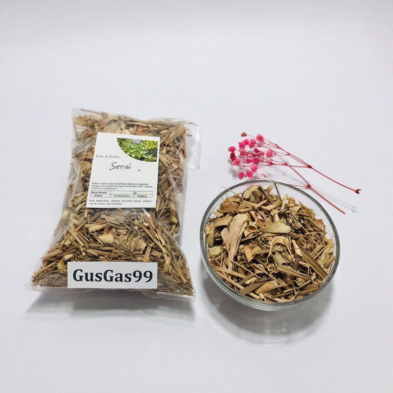 Jual 50-100gr Daun Serai Sereh Sere Iris Kering Dried Lemongrass Daun ...