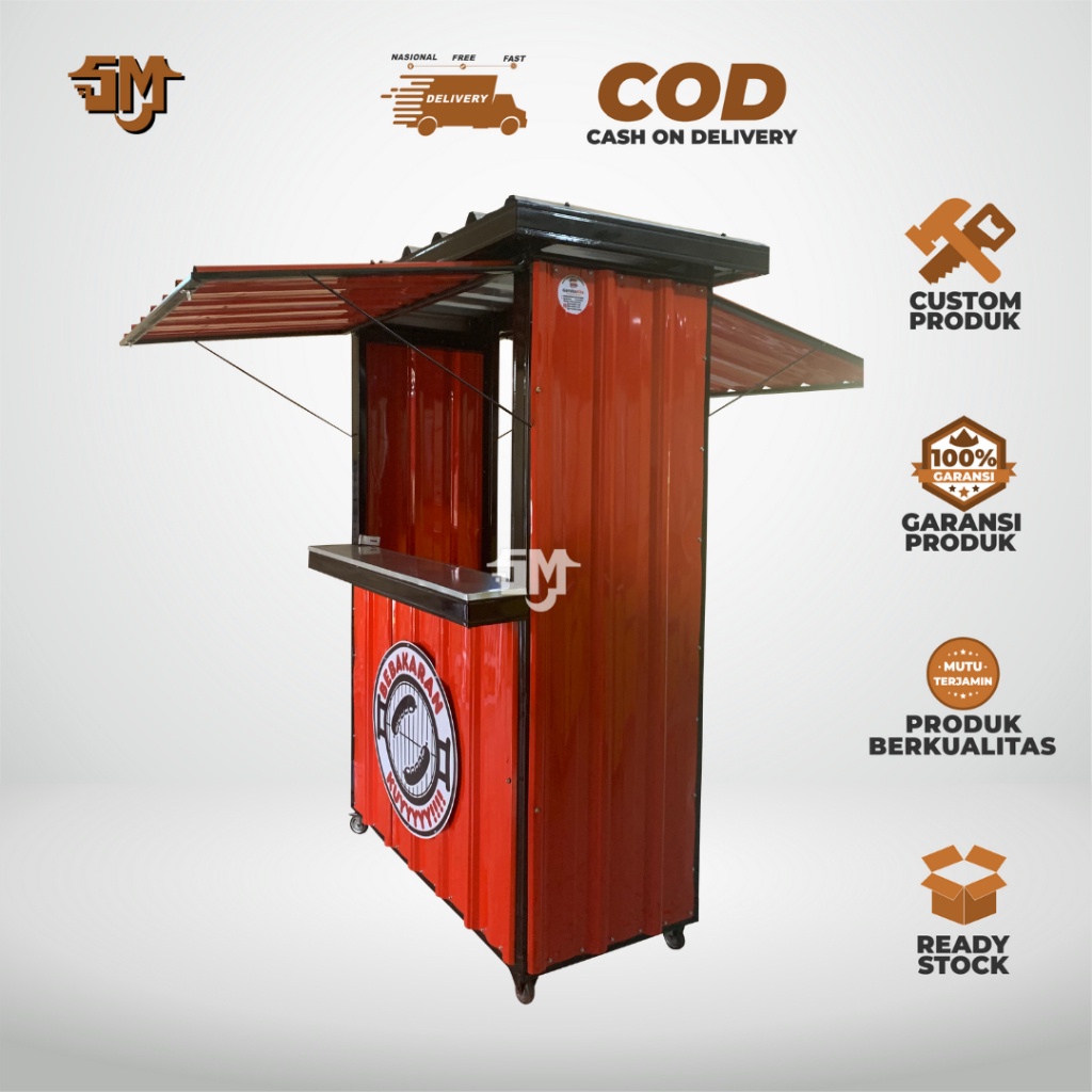 Jual Booth Semi container/Gerobak semi Kontiner/Grobak Minuman Kekinian ...