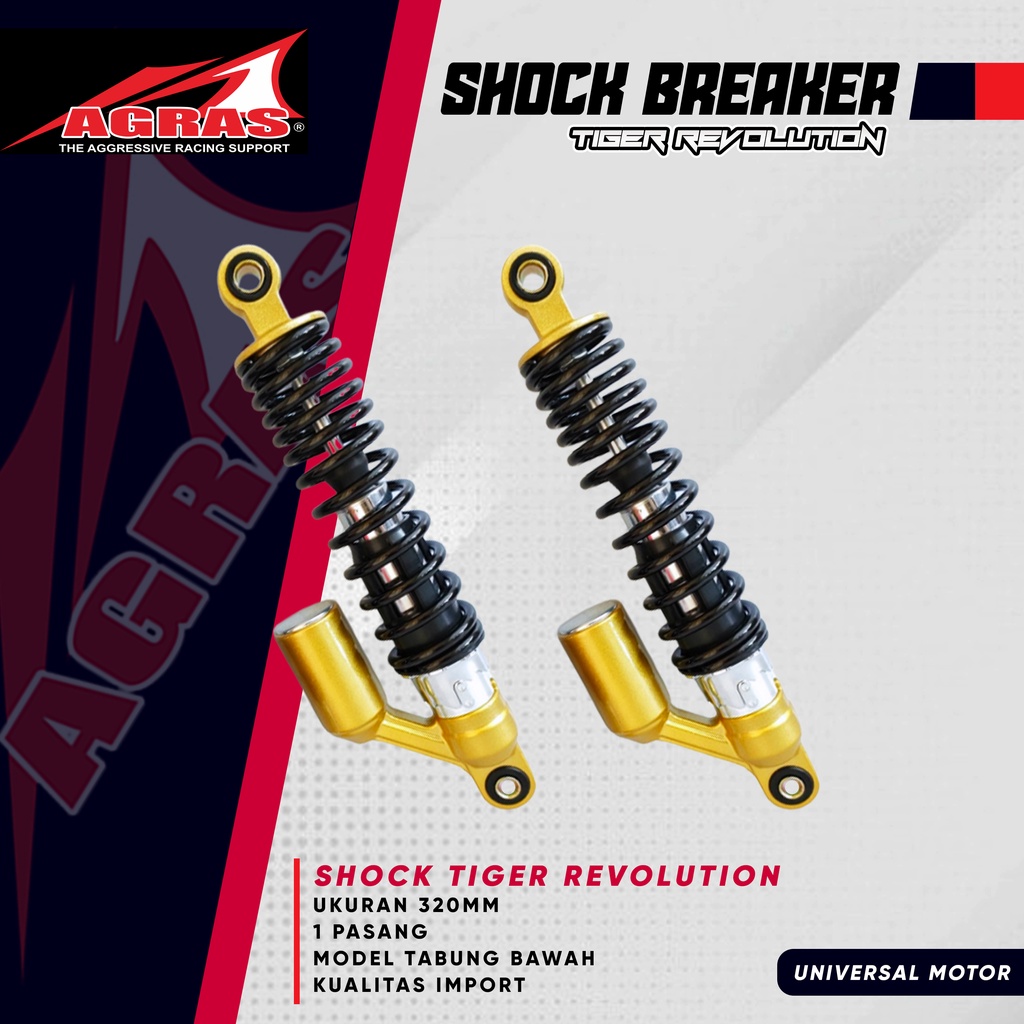 Jual [AGRAS] Shockbreaker Tiger Revolution: Skok Tabung Bawah Ukuran ...