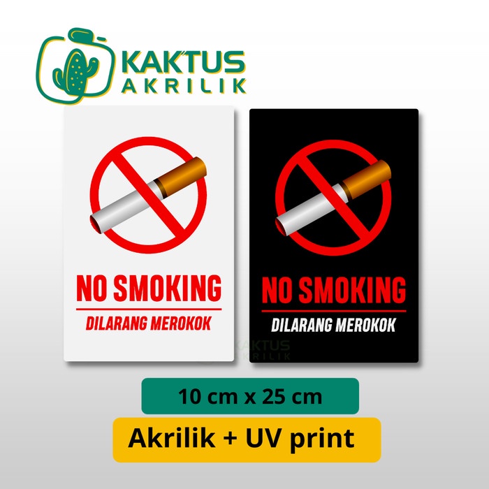 Jual Papan Tanda Larangan Merokok Akrilik dan print UV | Shopee Indonesia