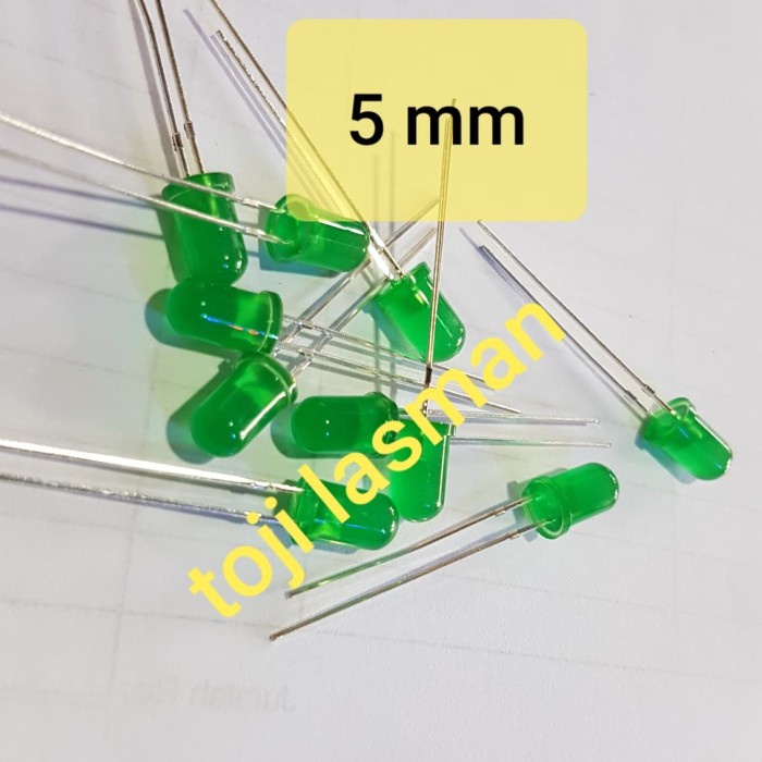 Jual lampu led 5mm 5 mm hijau praktek led pilot indikator 3v f5 green ...