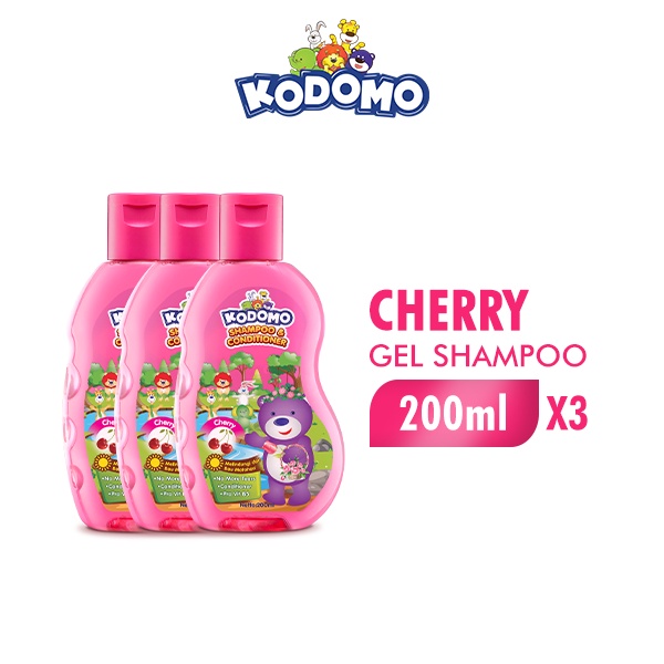 Jual Kodomo Shampoo Gel Cherry Botol 200 ml x3 | Shopee Indonesia