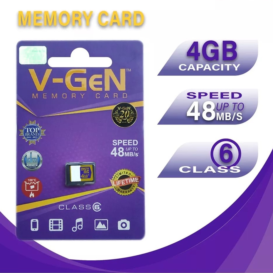 Jual V-GEN / MMC Memori Card 4Gb V-Gen Class 6 Memory Card | Shopee ...