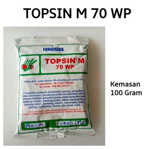 Jual Fungisida Topsin M 70 Wp 100 Gram Bahan Aktif Metil Tiofanat 70% ...