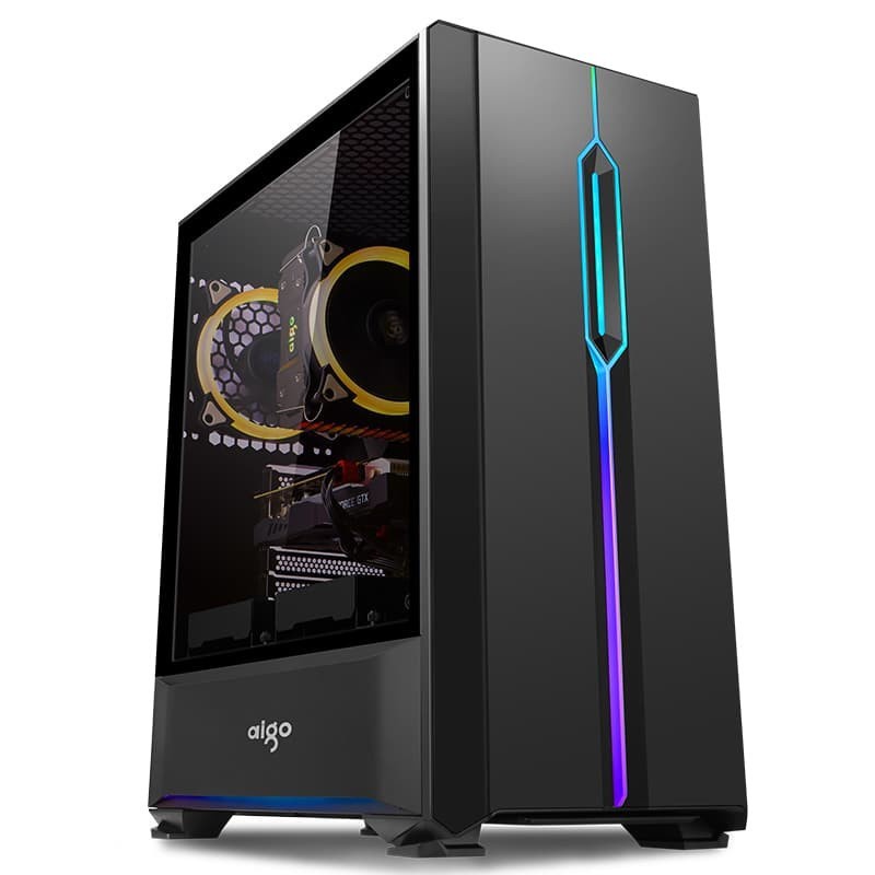 Jual PC Case Aigo darkFlash T20 ATX Hitam (No Fan) | Shopee Indonesia