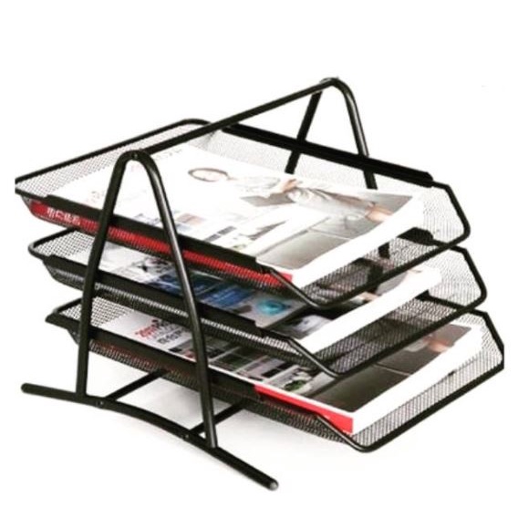 Jual Rak Surat Dokumen 3 Susun besi Document Letter elevated Tray 3 ...