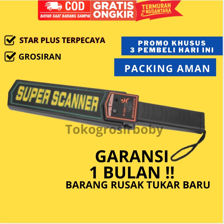 Jual SECURITY METAL DETECTOR ALAT METAL DETEKTOR LOGAM SUPER SCANNER ...