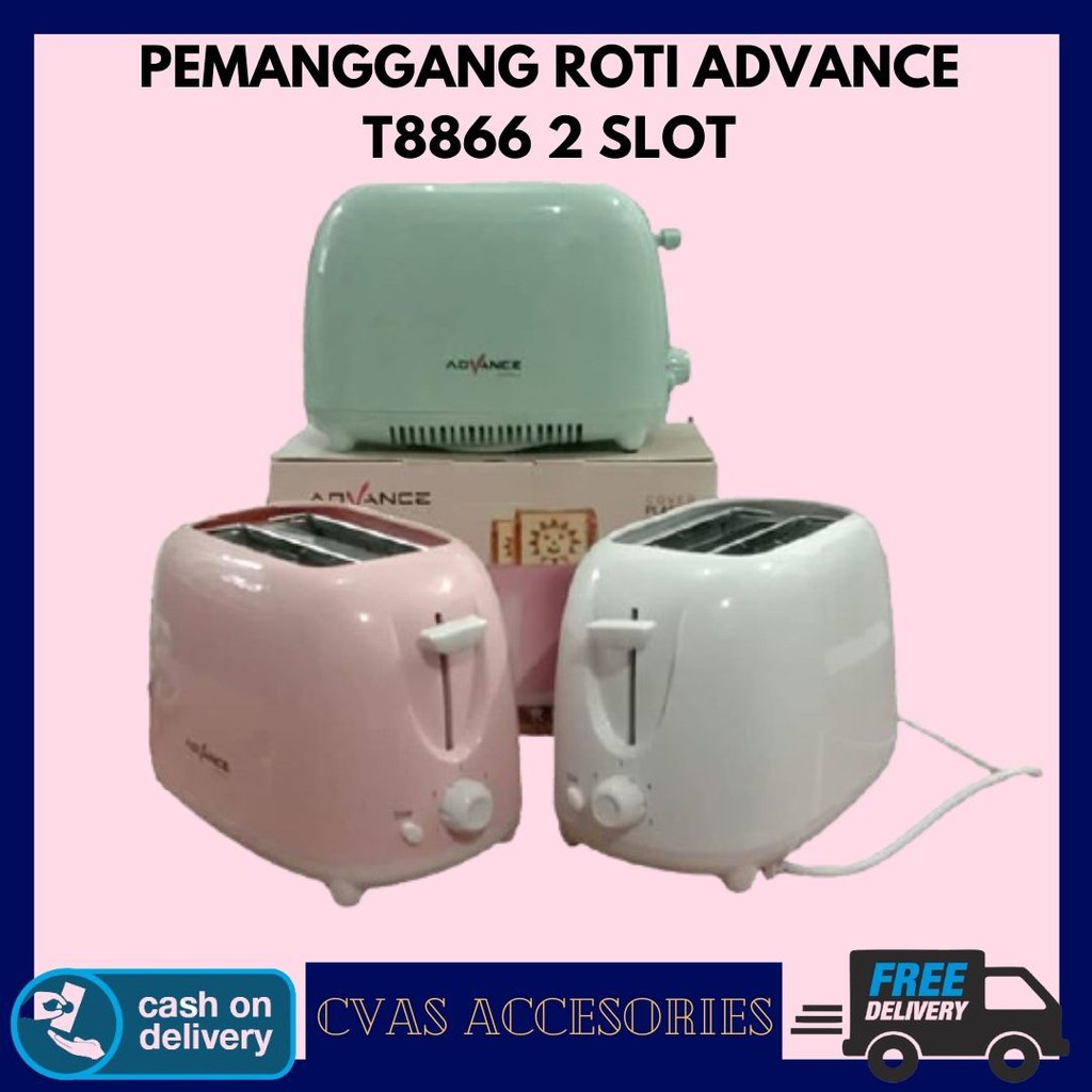 Jual Pemanggang Roti Otomatis / Toaster ADVANCE T-8866 2Slot / Alat ...
