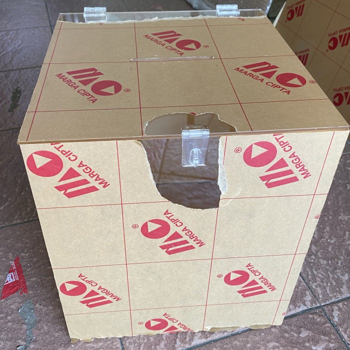 Jual acrylic/akrilik kotak amal/kotak saran/kotak tips ukuran ...