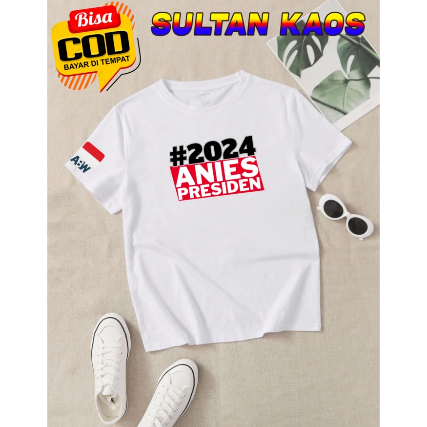 Jual -Anies #2024 Presiden Sultankaos89 Baju Sahabat Anies Baswedan/Kaos #2024 Anies Presiden ...