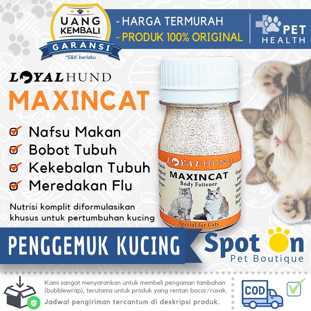 Jual Maxincat Body Fattener Cat 30gr by Loyal Hund | Penggemuk Kucing ...