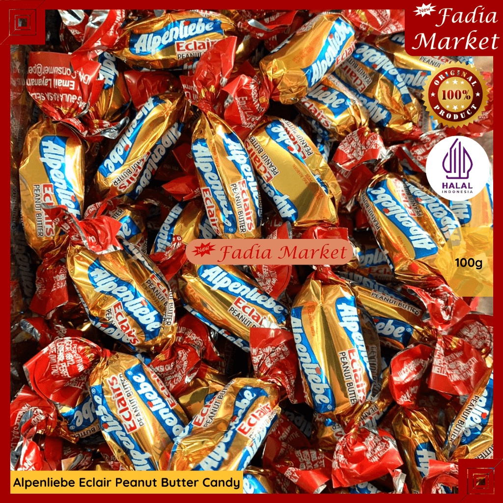 Jual Alpenliebe Eclair Peanut Butter Candy Permen Kacang Mentega 100g ...