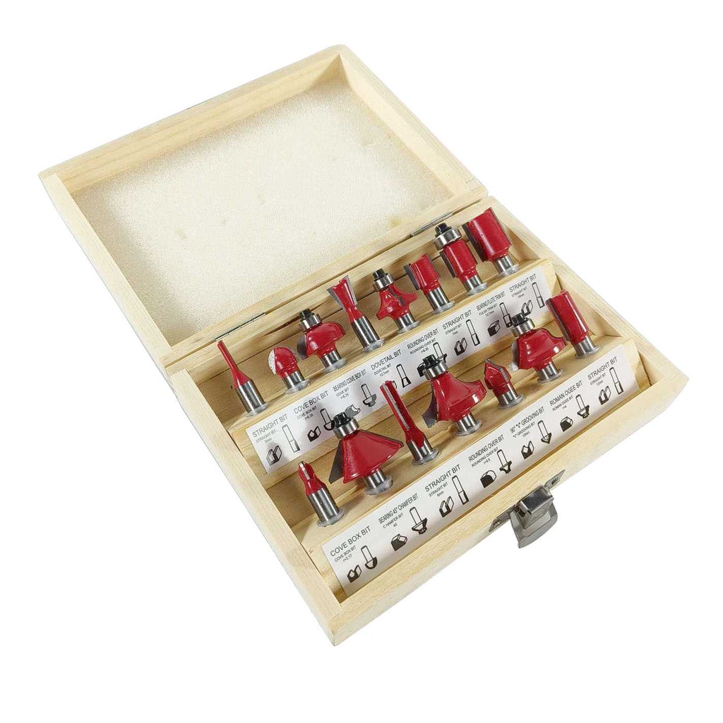 Jual Mata Bor Carbide Router Bit Woodworking 8mm 15PCS - RCT-15 ...