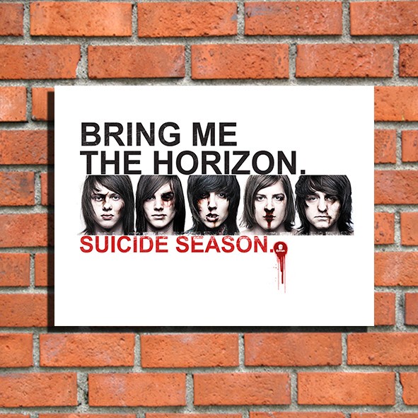 Jual Poster Band Musik BMTH Hiasan Dinding Poster Kayu Pajangan ...