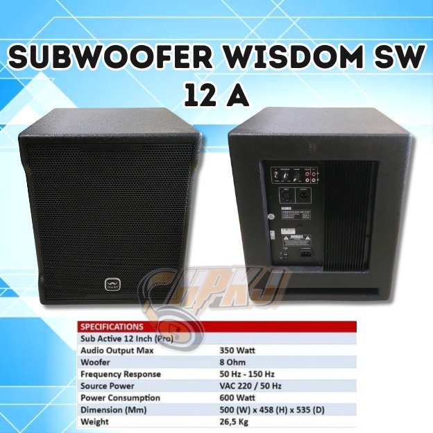 Jual SUBWOOFER AKTIF WISDOM SW-12A Speaker sub active WISDOM SW 12A SW12A | Shopee Indonesia