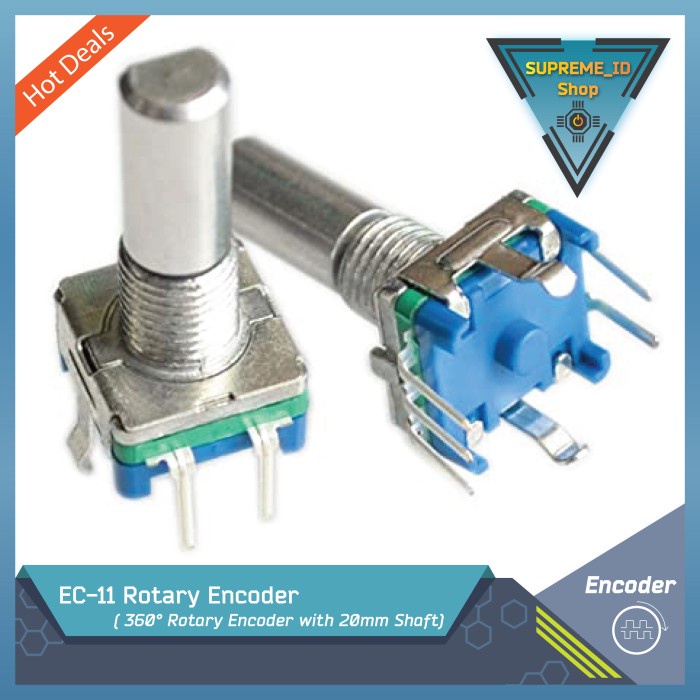 Jual EC11 EC-11 Rotary Encoder / Digital Potentiometer 5-pin Sensor ...