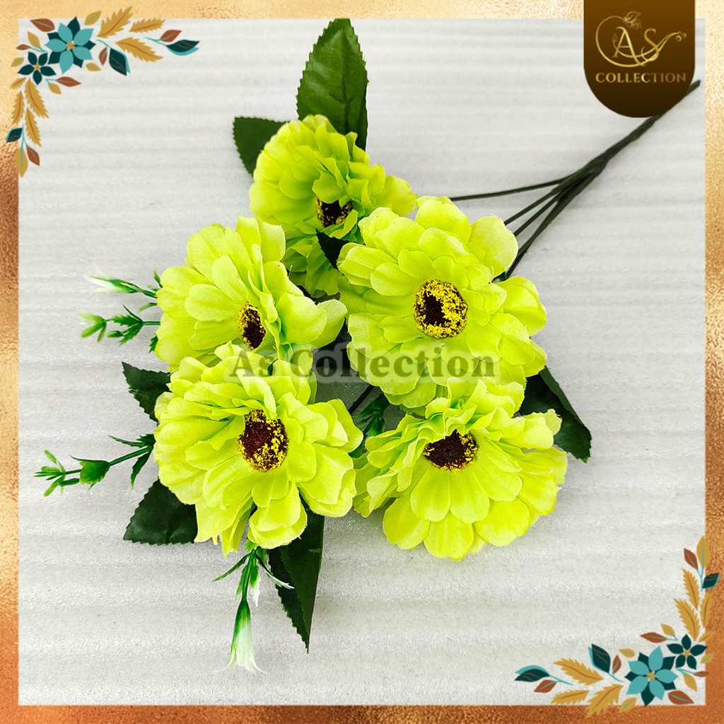 Jual COD BUNGA GARBERA CABANG 5 ARTIFICIAL - ROSE JEPANG DEKORASI ...