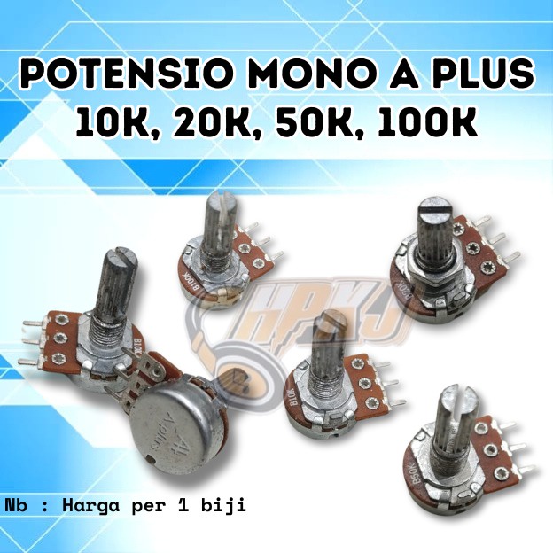 Jual potensio potensio meter 100k 50k 20k 10k a plus a+ | Shopee Indonesia