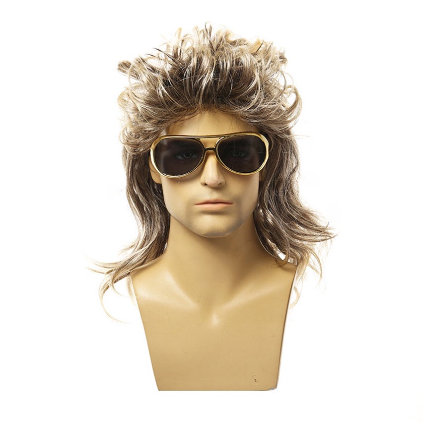 Jual Wig Kribo Hitam Wig Punk Rocker Curly Long Rambut Halloween Kostum ...