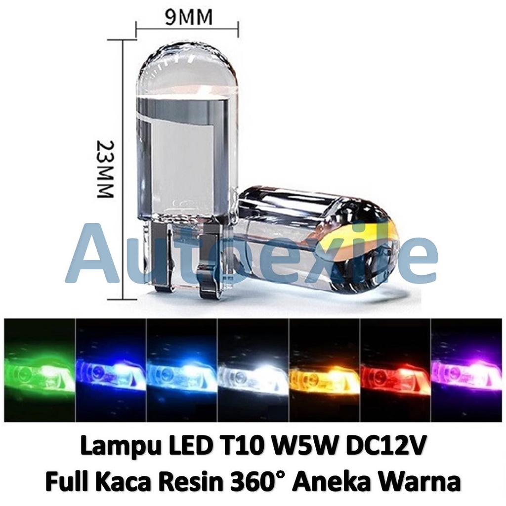 Jual Lampu LED Crystal Kaca Resin T10 W5W DC12V Bagasi Kota Plat ...