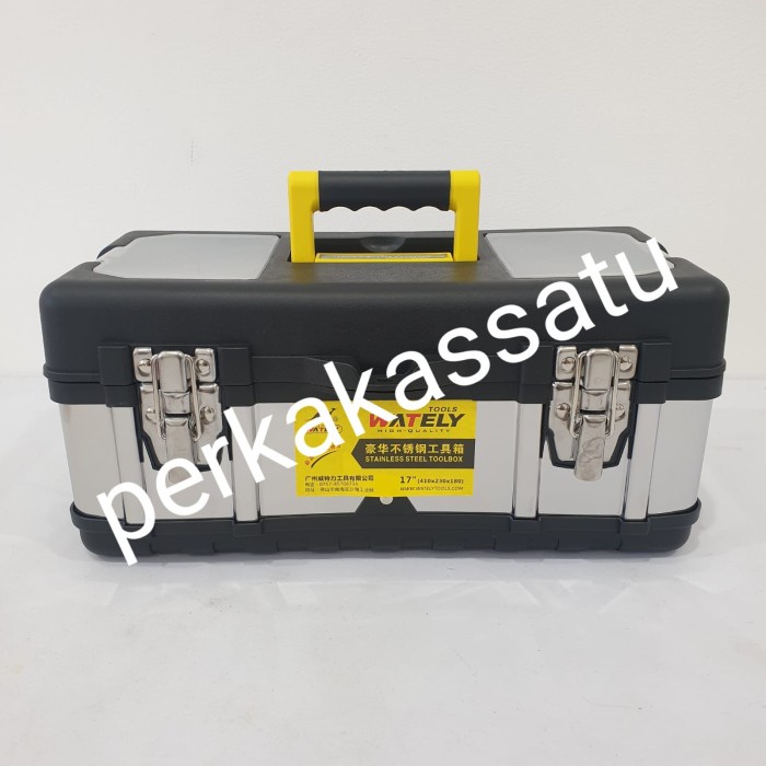 Jual TOOL BOX TOOLBOX PLAT BESI PLASTIK PVC WATELY 17" 17 INCI INCH ...