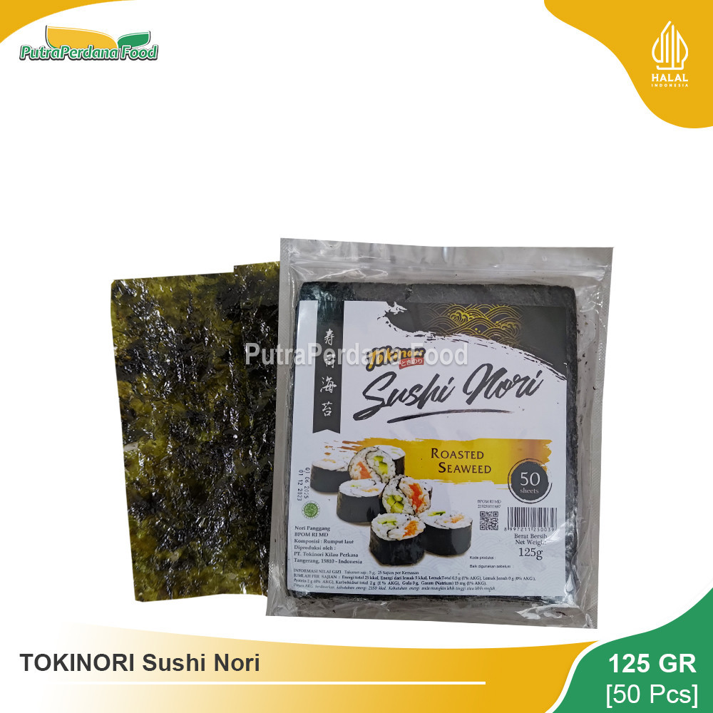 Jual TOKINORI Sushi Nori 50 Lembar (125gr) | Shopee Indonesia