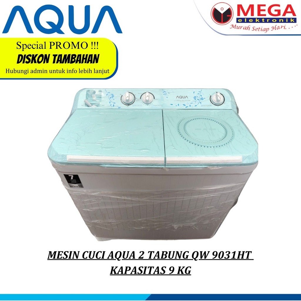 Jual MESIN CUCI AQUA 2 TABUNG QW 9031HT KAPASITAS 9 KG | Shopee Indonesia