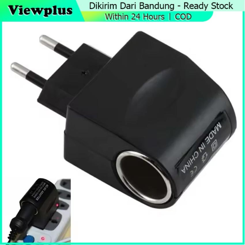 Jual Adaptor Charger Colokan Mobil AC to DC 220V EU Plug Car Charger ...