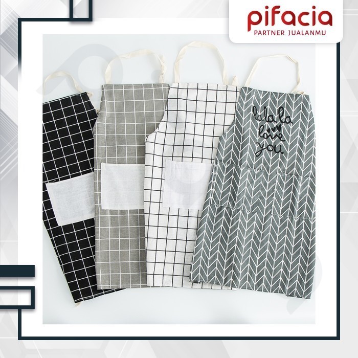 Jual New Product Celemek Masak Apron Kain Lap Tangan Premium Anti Kotor ...