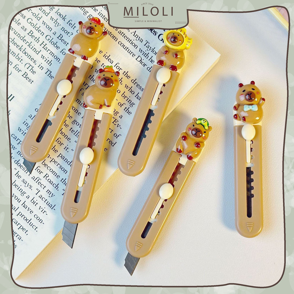 Jual [MILOLI] 1Pcs Mini Cutter CUTE CAPYBARA Portable Cute Cutter Kecil ...