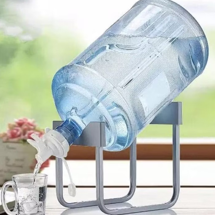 Jual rak galon besi model u kran air minum rak aqua set penyangga ...