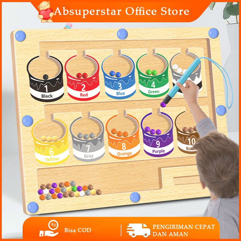Jual Permainan Menggeser Manik-manik Berjalan Di Labirin Magnetik Anak ...
