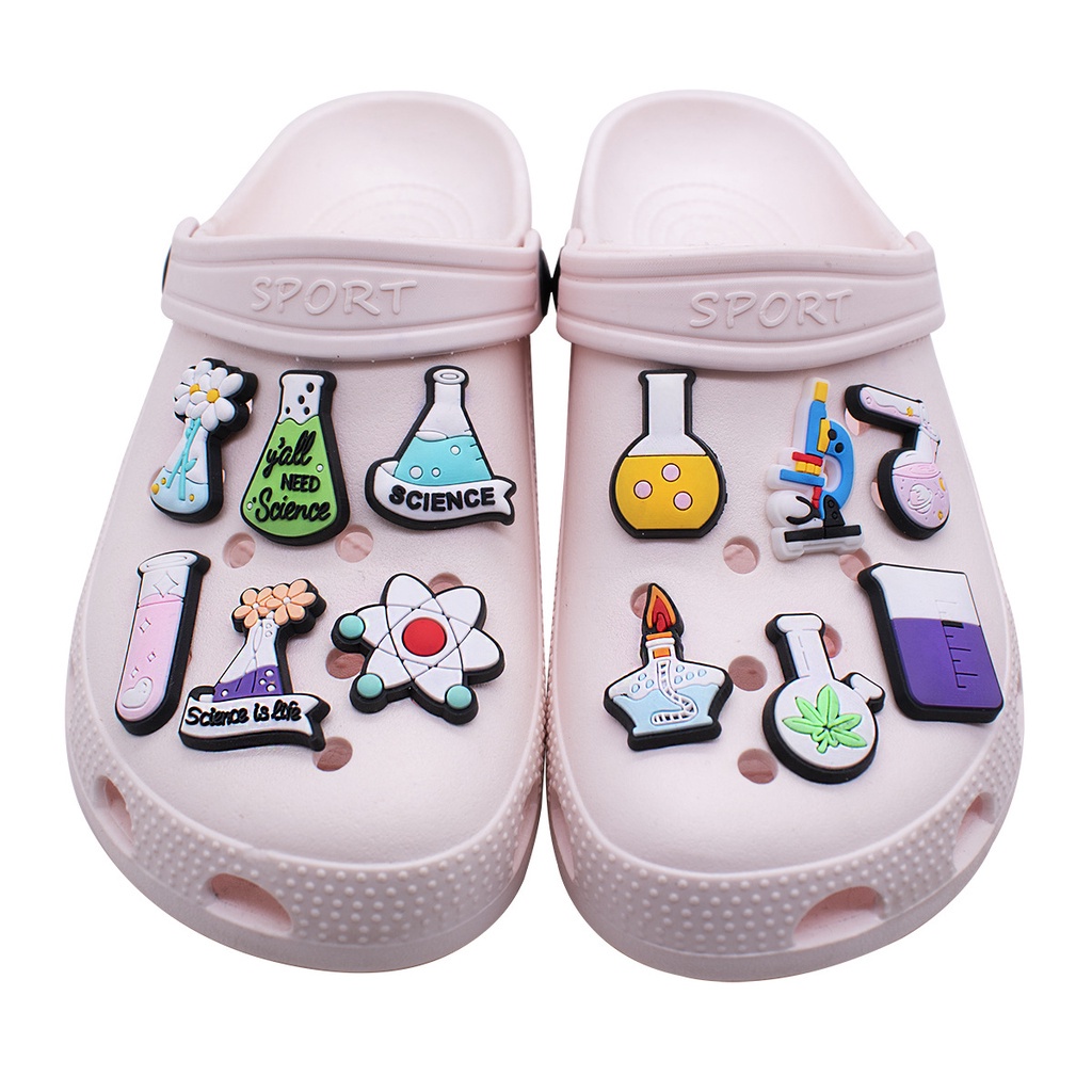 Jual 334 Pin Sandal Science Labor Hiasan Sendal Flat Flip Flop Slop ...