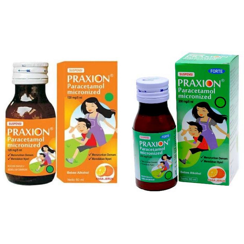 Jual Praxion Sirup dan Forte Pereda Demam dan Nyeri pada Anak - 60 mL ...