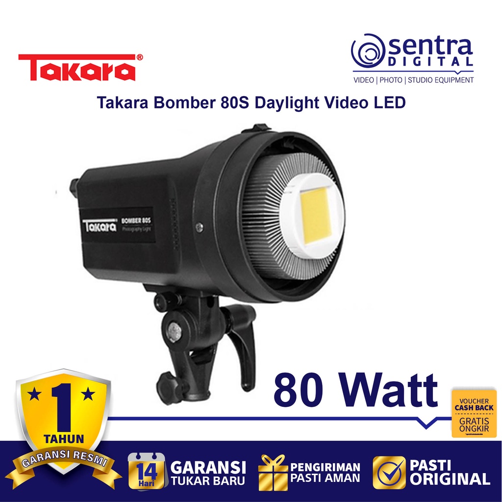 Jual Takara Bomber 80S Professional Video LED Light 80 watt | Shopee Indonesia