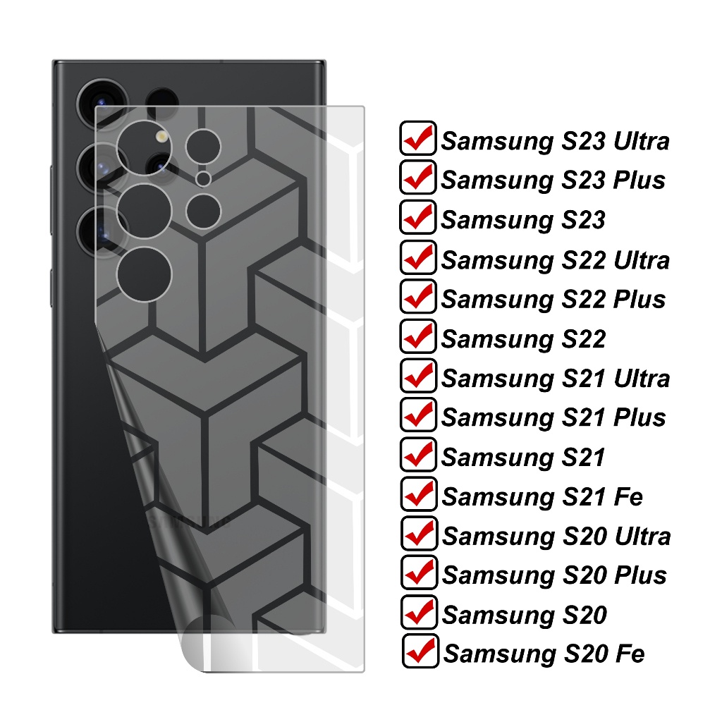 Jual Skin Carbon Samsung Galaxy S23 S22 S21 S20 Ultra Plus 5G Garskin ...