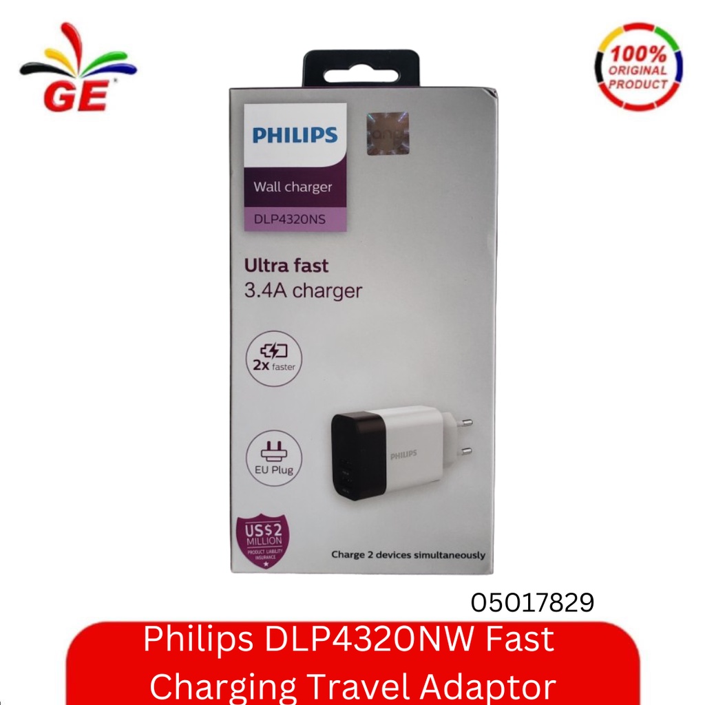 Jual Philips DLP4320NW Fast Charging Travel Adaptor - | Shopee Indonesia