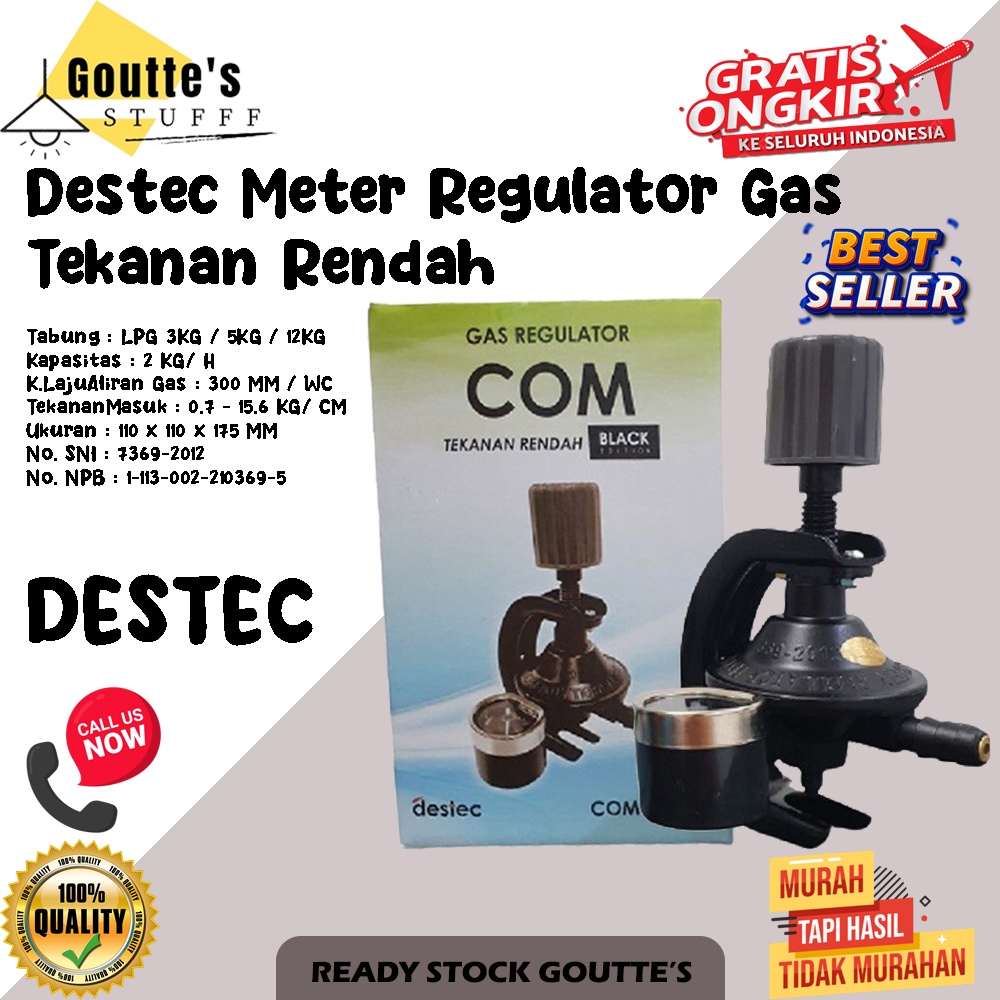 Jual Destec Regulator Kompor Gas Com 3 kg - 12 kg Regulator | Shopee ...