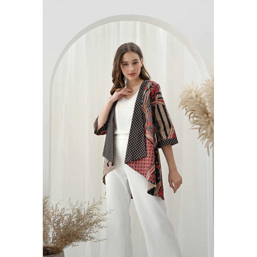 Jual MTS 281 - Outer Batik Wanita / Luaran Cardigan Batik Modern ...