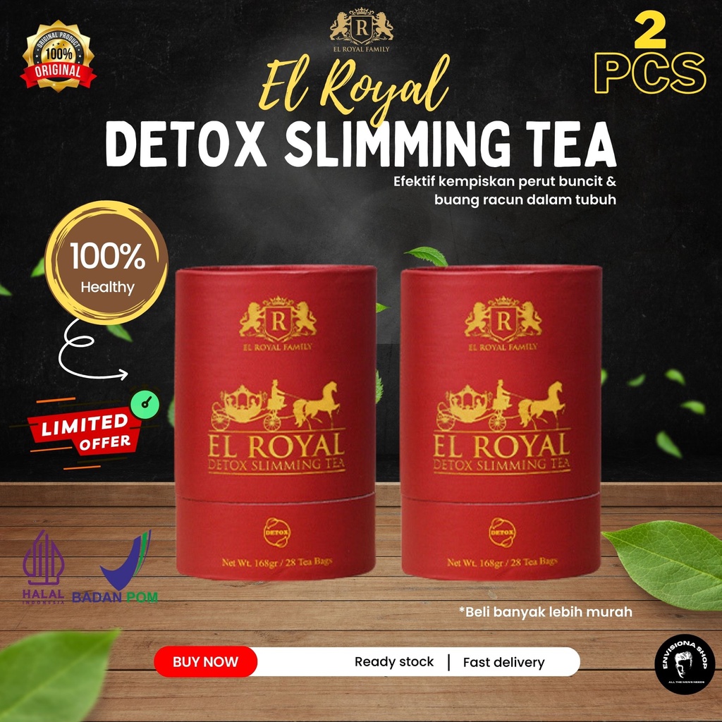 Jual El Royal Detox Slimming Tea Original BPOM 2 Pcs | Shopee Indonesia