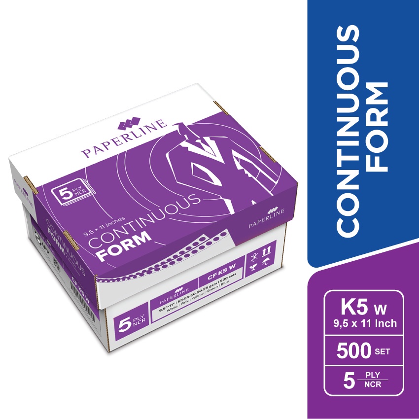 Jual Paperline Continuous Form K 5 Warna 5 ply NCR / 5 rangkap / Ukuran ...