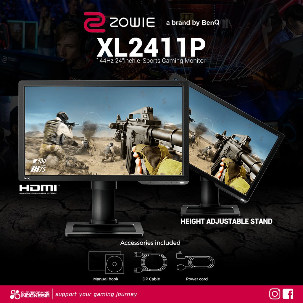 Jual BenQ Zowie XL2411P 144Hz 24 Inch Gaming E-Sports Monitor LED XL ...