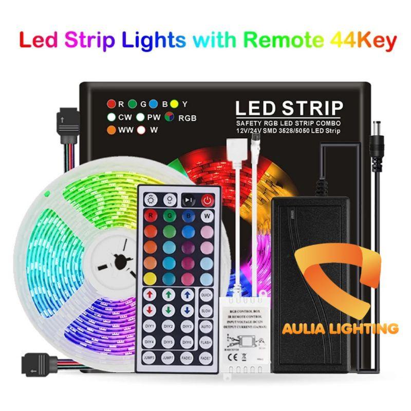 Jual Paket Lampu Led Strip Rgb 5m 5050 IP44 Set Adaptor Controller ...