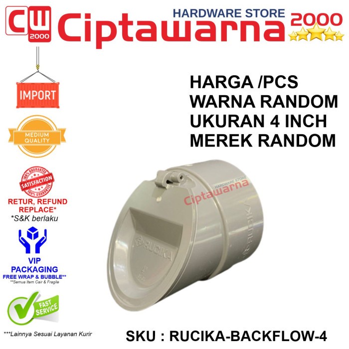 Jual Tutup Fitting Pipa Backflow Valve 4" Inch - Cw | Shopee Indonesia