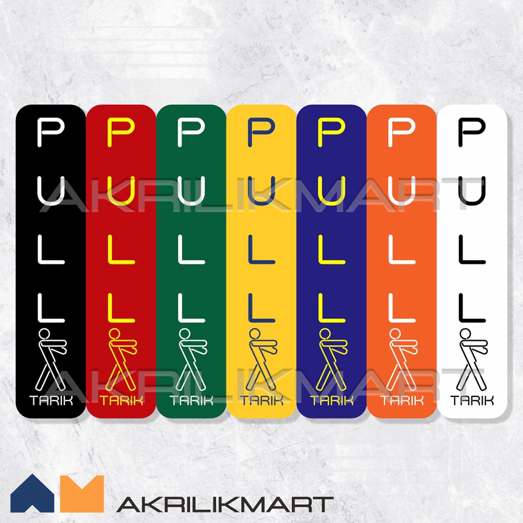 Jual Push Dorong Pull Tarik Slide Geser Sign Acrylic Tempel Pintu ...