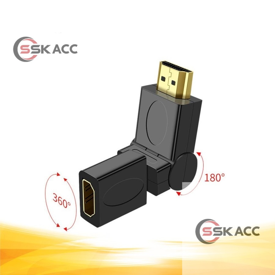 Jual Connector HDMI F to HDMI M Swivel 360 KONEKTOR HDMI Putar 360 | Shopee Indonesia