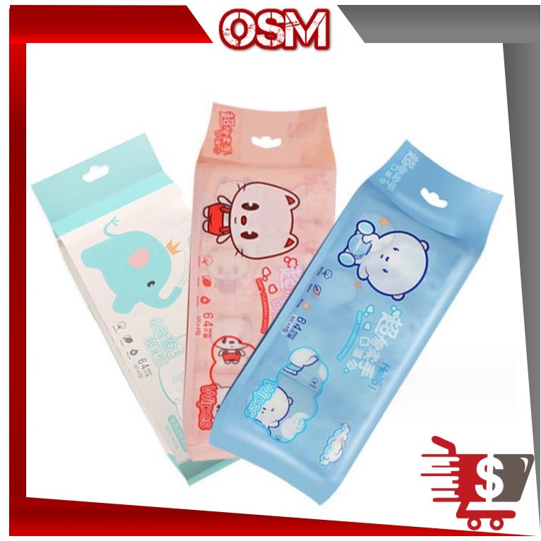 Jual OSM - 5976 Tisu Basah Mini / Tisu Basah Karakter Lucu / Tisu Basah ...
